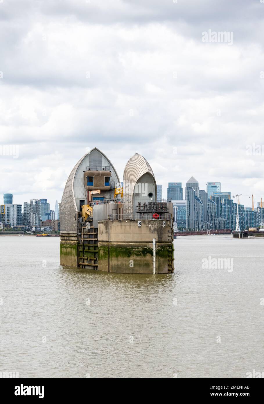 The River Thames Flood Barrier, one of the largest movable flood ...