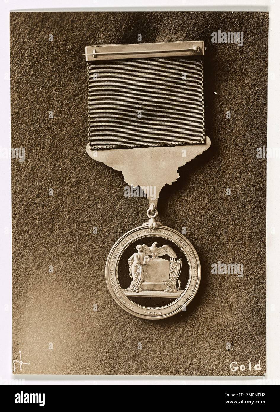 Gold Life Saving Medal. Gold life-saving medal, approved under the Act ...
