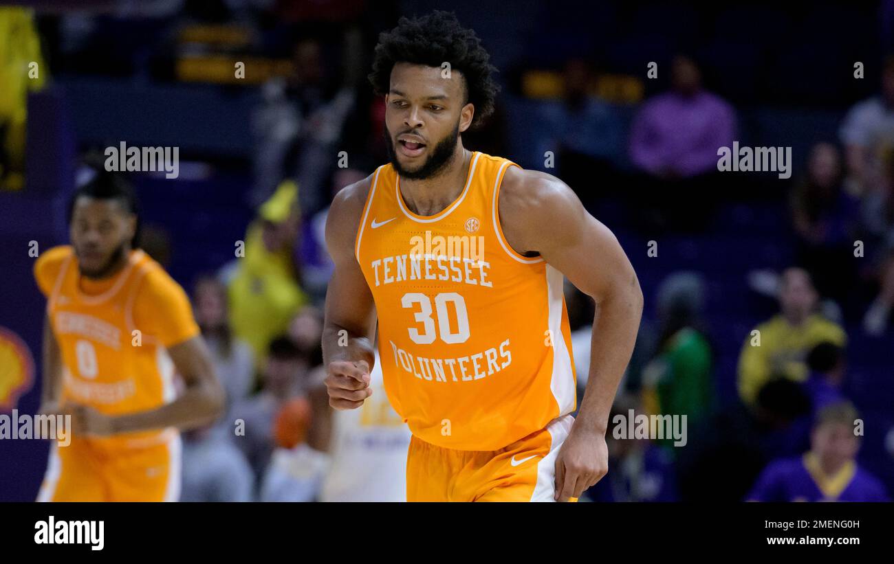 Tennessee guard Josiah-Jordan James (30) runs during the first half of ...