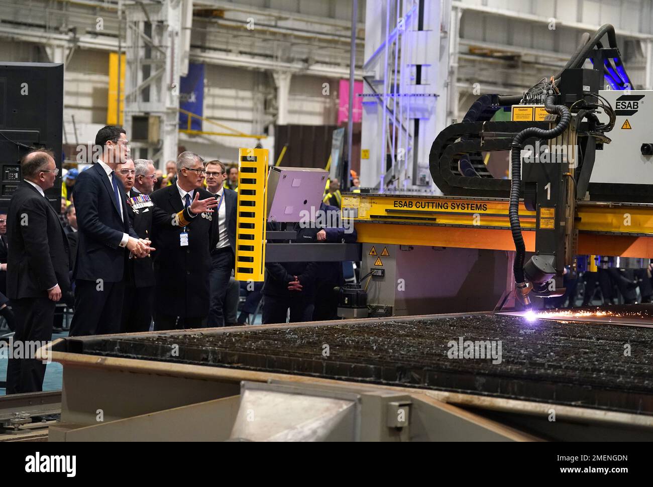 Alex Chalk, Minister for Defence Procurement(second left) alongside ...
