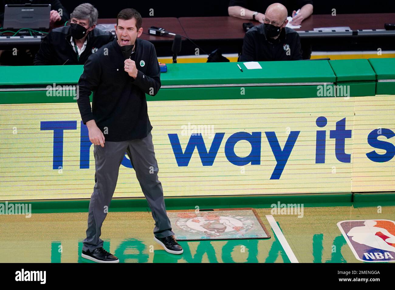 Boston Celtics head coach Brad Stevens during the second half of an NBA ...