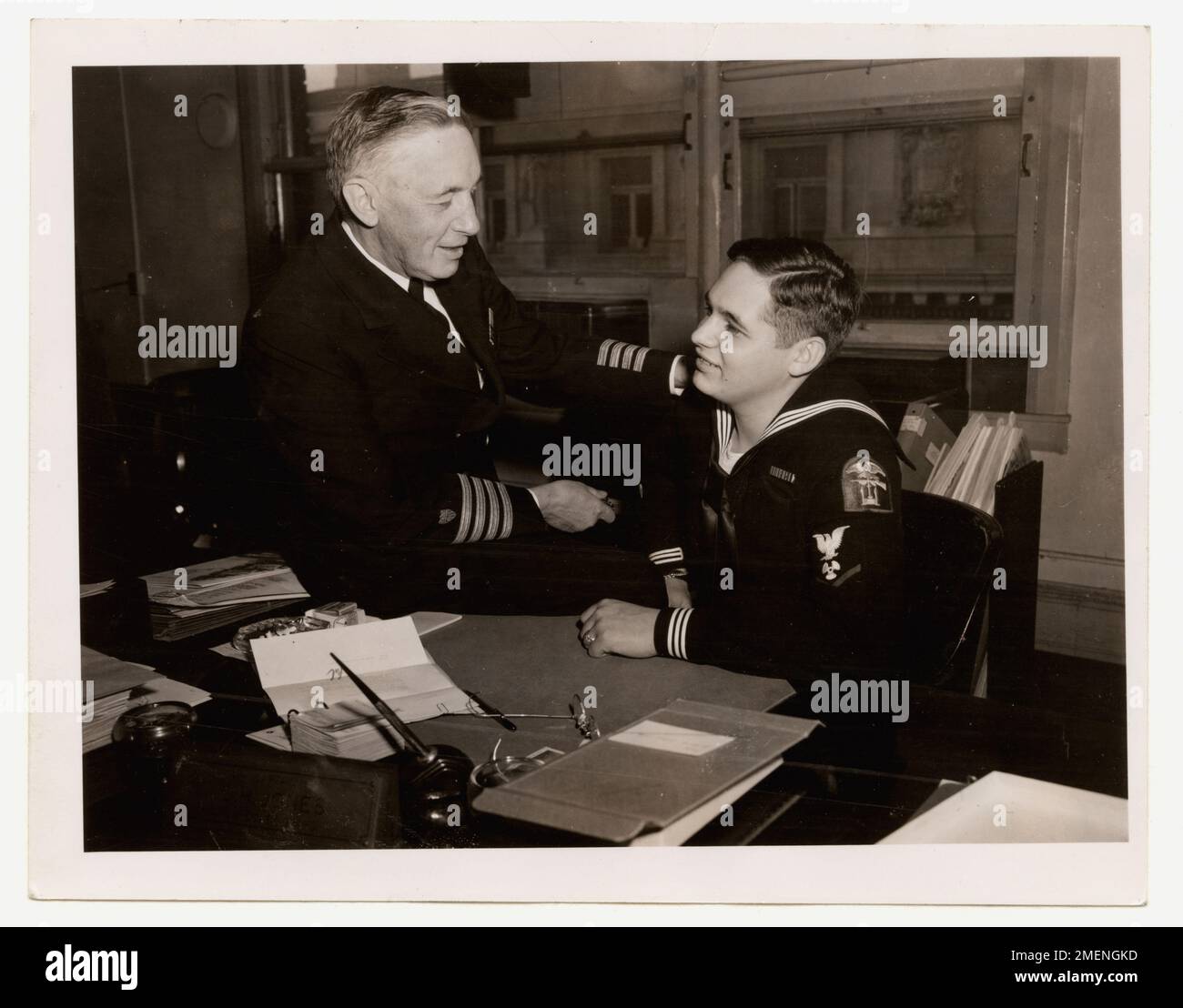 A portrait of Chester H. Jones Sr. and his son, Chester H. Jones Jr ...