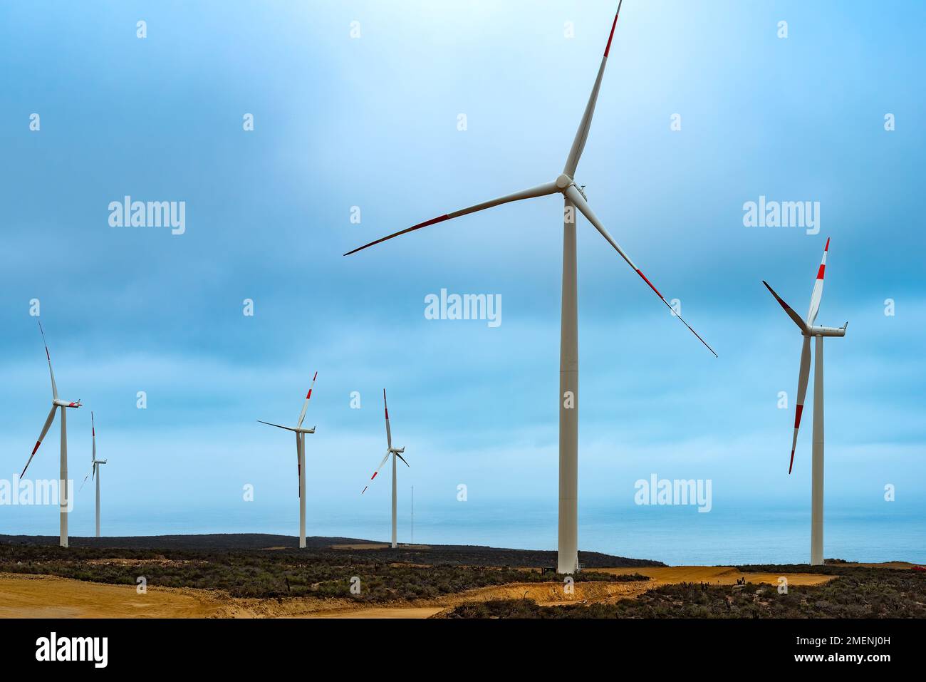 Windmills at wind farm, Coquimbo Region, Chile Stock Photo - Alamy