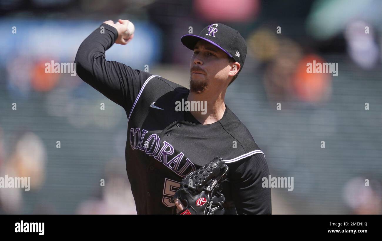 Colorado Rockies' Chi Chi Gonzalez against the San Francisco Giants ...