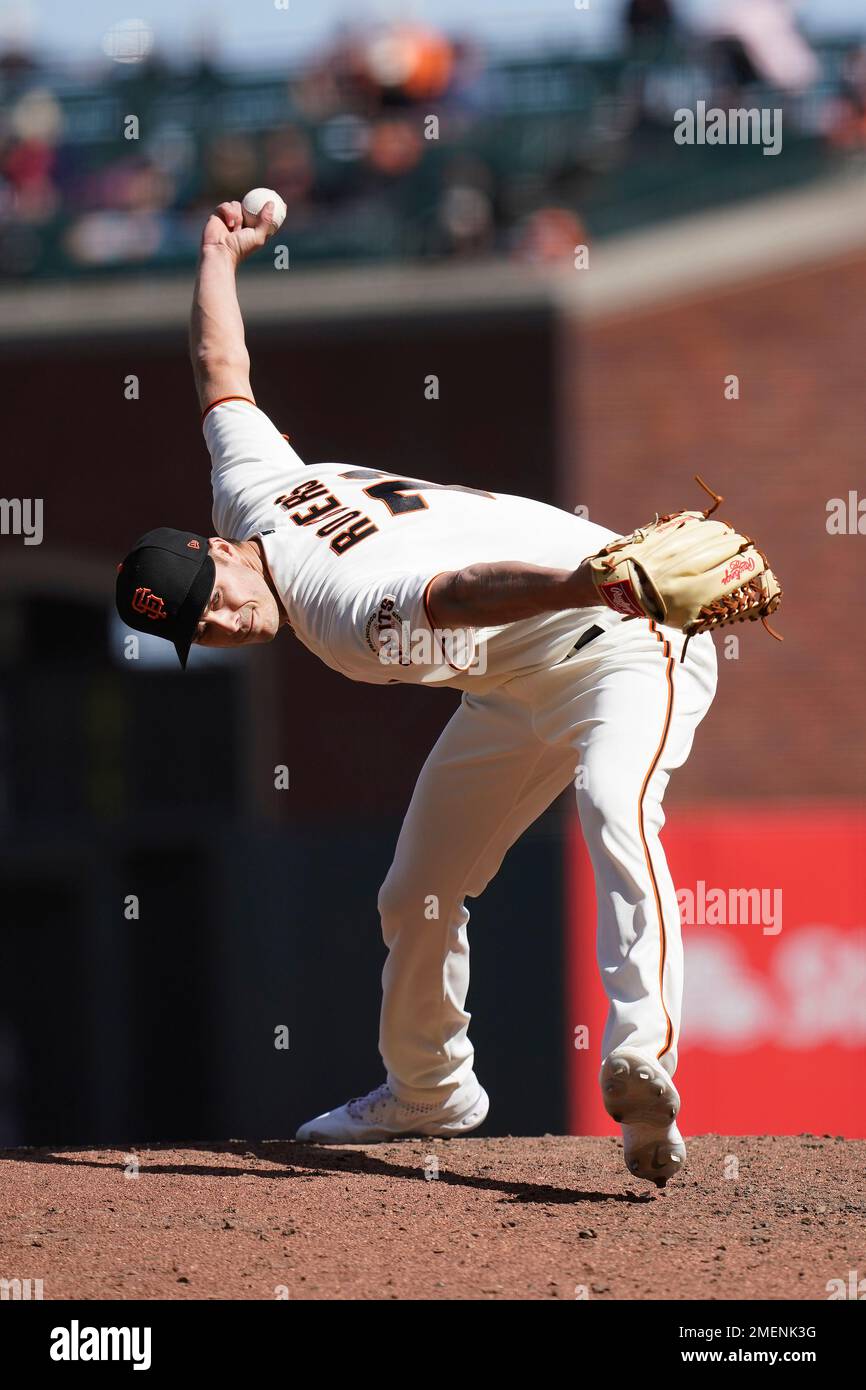 San Francisco Giants' Tyler Rogers against the Colorado Rockies during ...