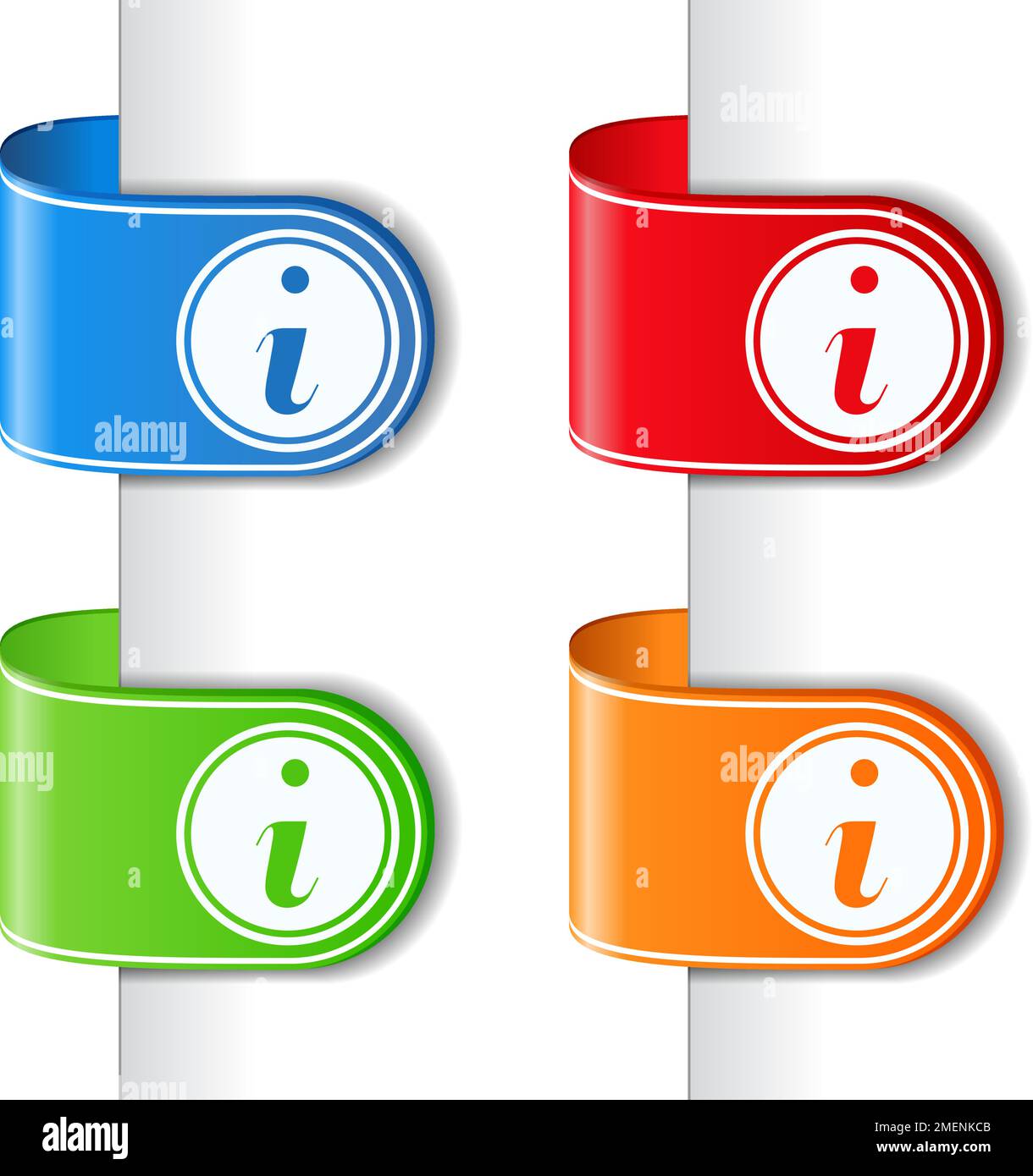 Ribbons with information symbol, vector eps10 illustration Stock Vector ...