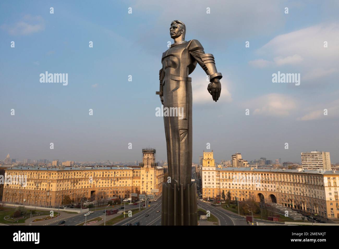 The monument of Yuri Gagarin, the first person who flew to space, in ...