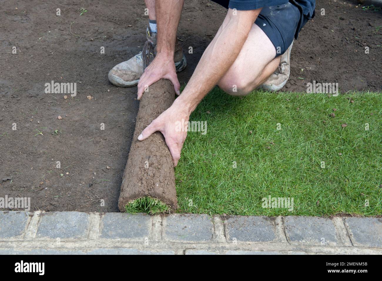 Rolling new turf hi-res stock photography and images - Alamy