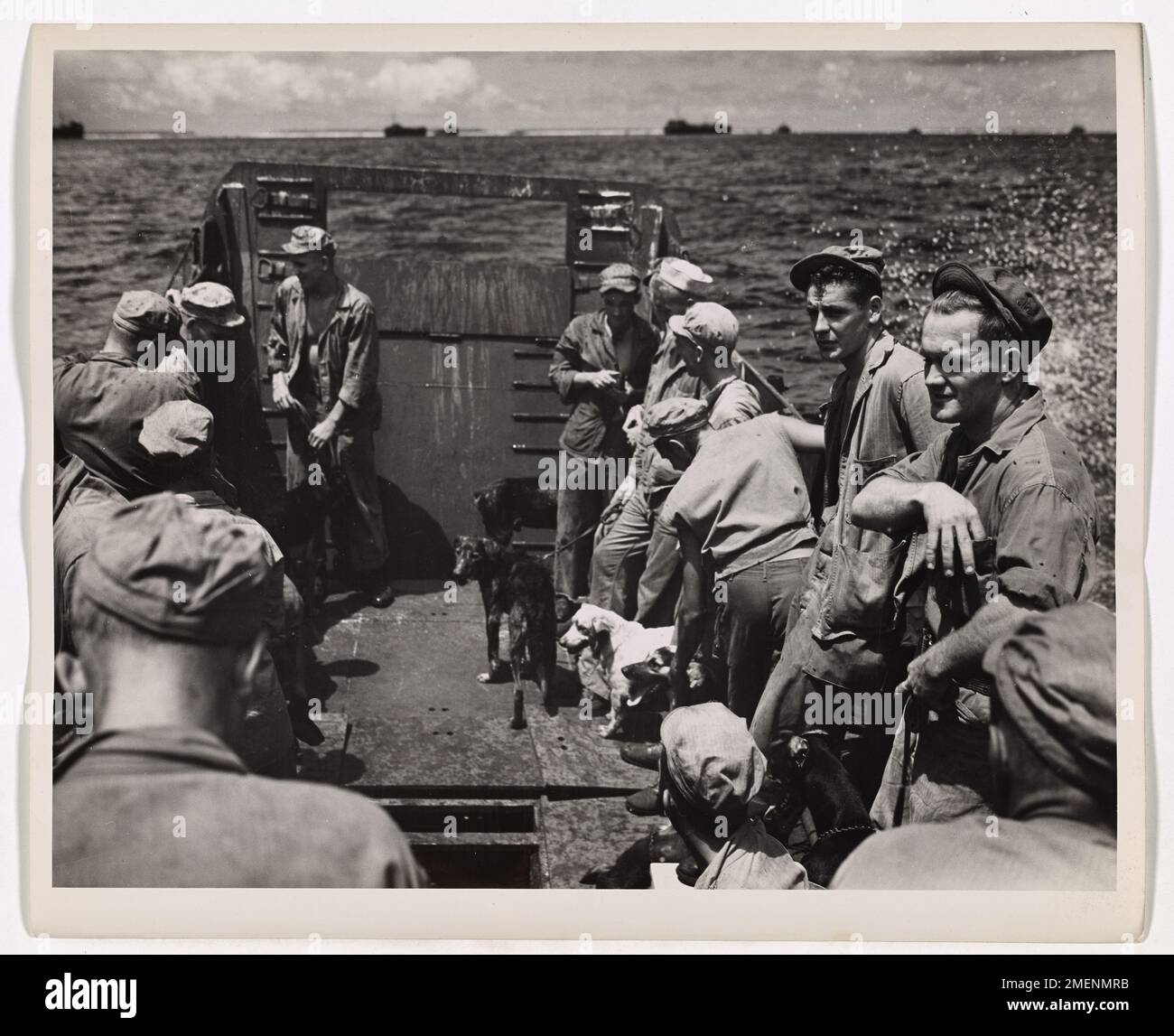 "Devil Dogs" Barge Ashore With Invaders Of Guam. This image depicts ...