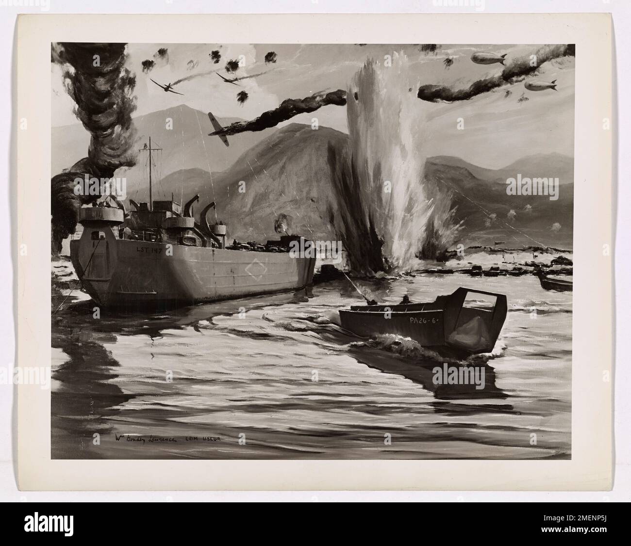 Coast Guard Combat Artist William Goadby Lawrence captures the moment ...