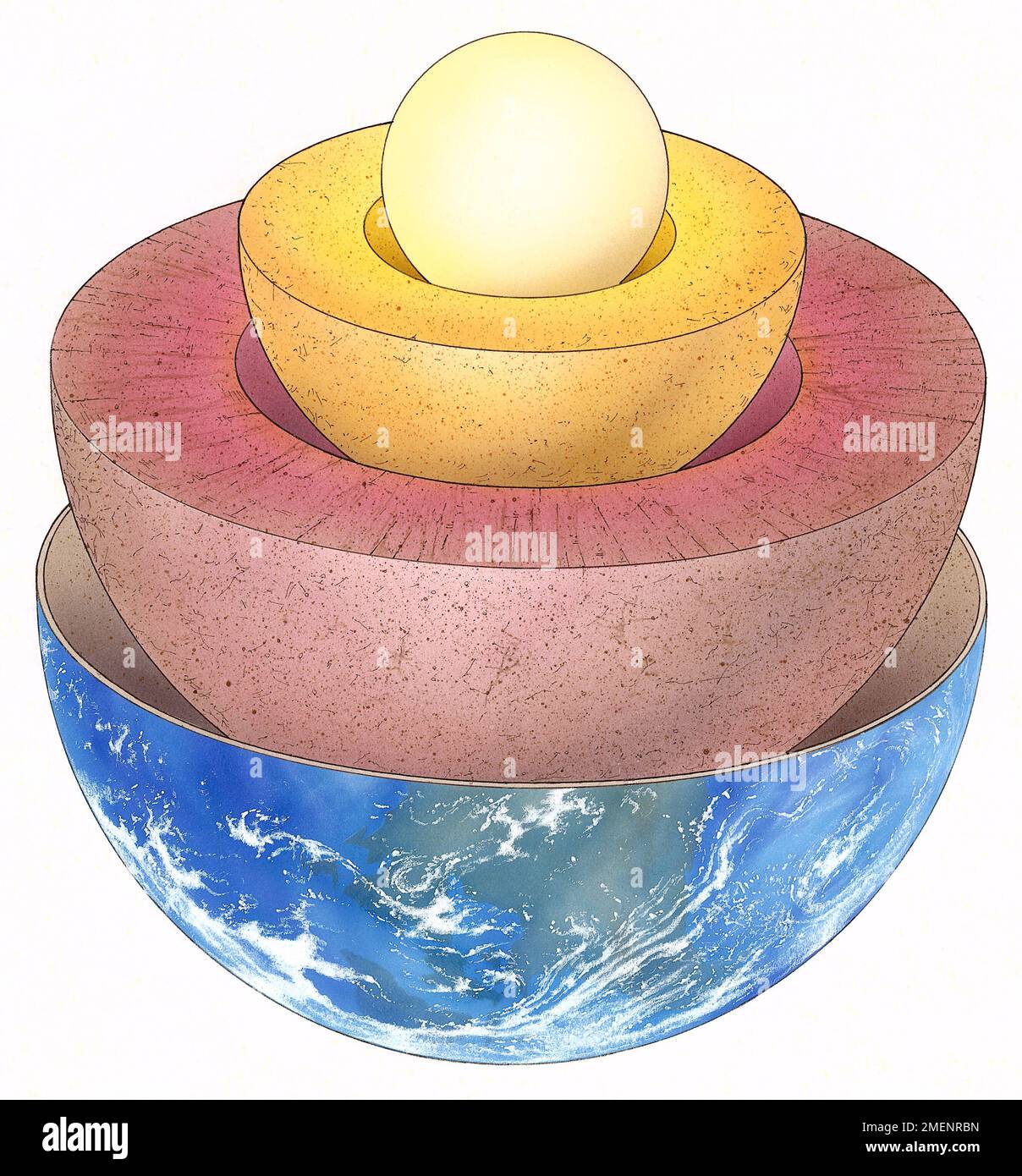 The earth's layers Stock Photo - Alamy