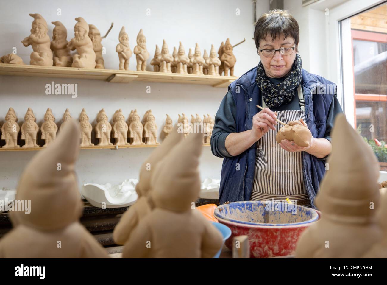 Geratal, Germany. 24th Jan, 2023. Kathrin Kleinert, employee of the ...