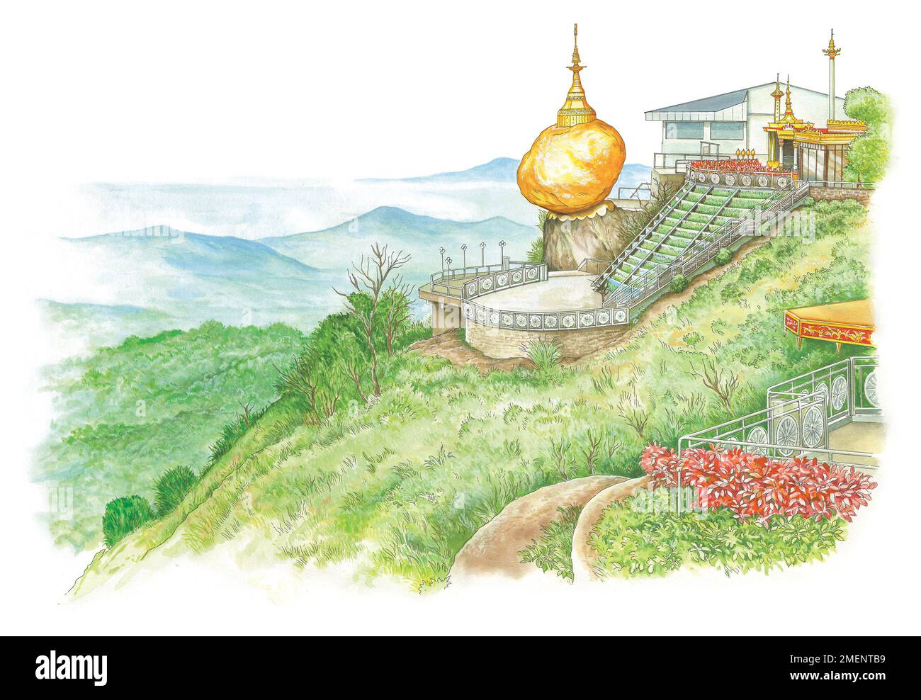 Kyaiktiyo pagoda Cut Out Stock Images & Pictures - Alamy