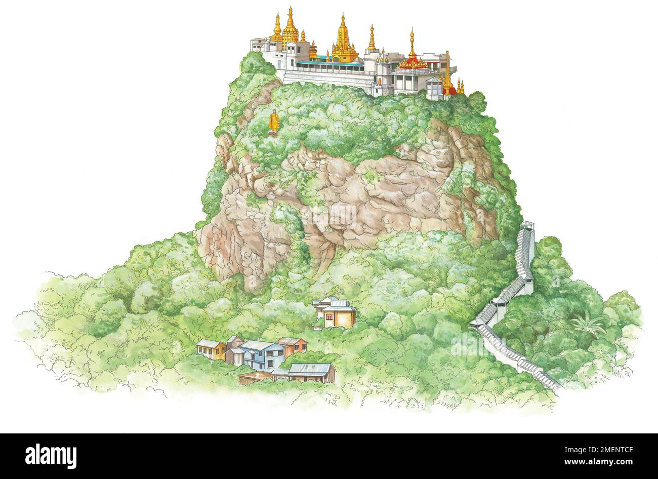 Mount Popa, Myanmar Stock Photo - Alamy