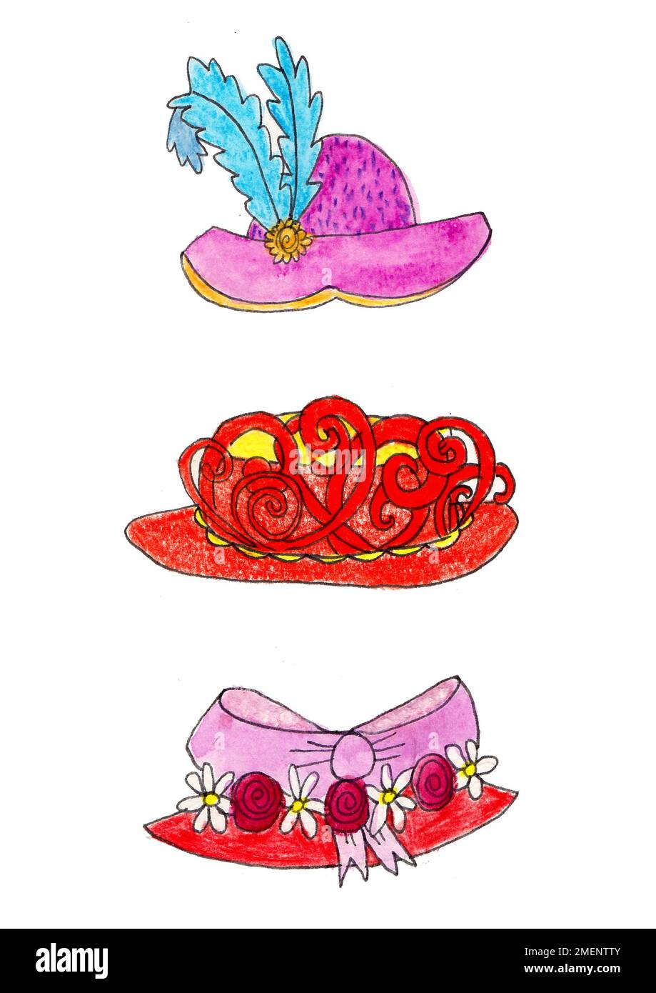 Different hat designs Stock Photo - Alamy