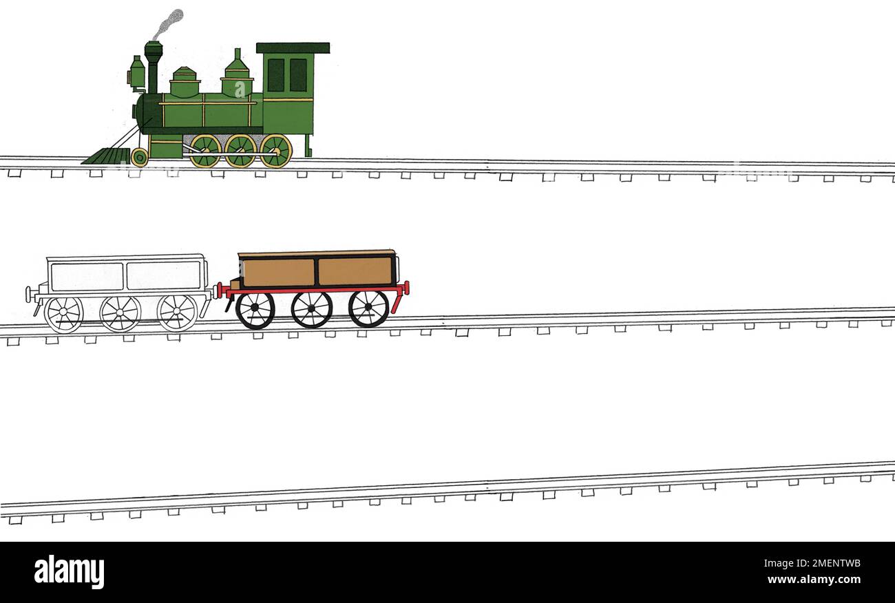 Steam trains in black and white hi-res stock photography and images - Alamy