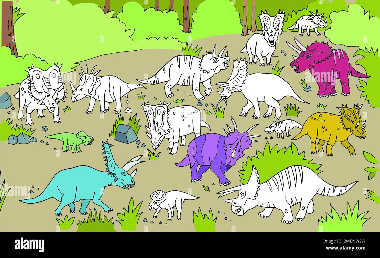 Frilled dinosaurs hi-res stock photography and images - Alamy