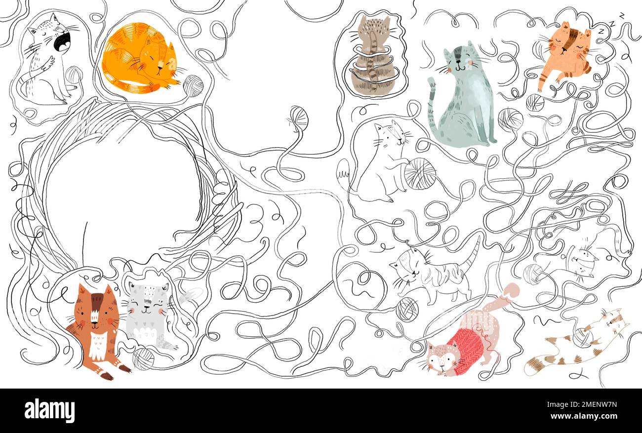 Cats sitting playing in Cut Out Stock Images & Pictures - Alamy