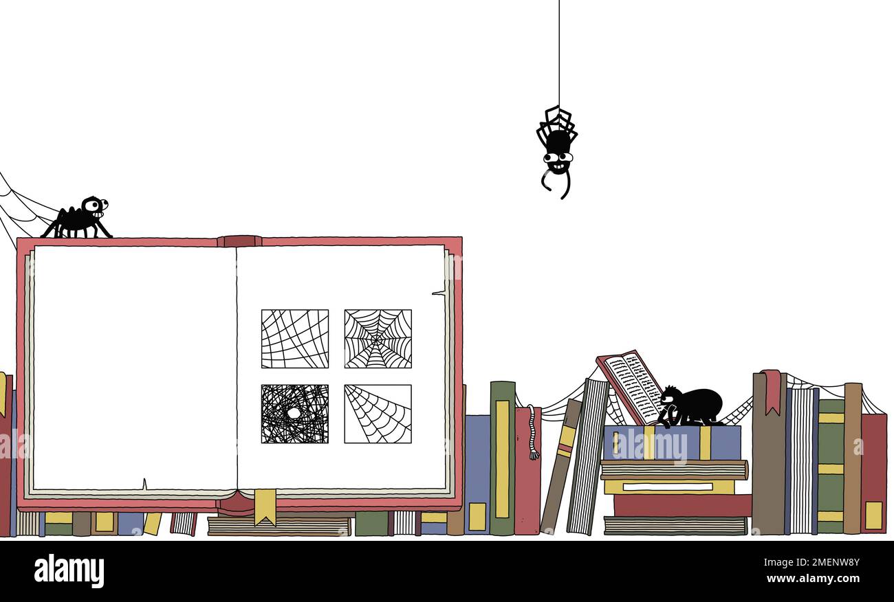 Bookshelf library books in Cut Out Stock Images & Pictures - Alamy