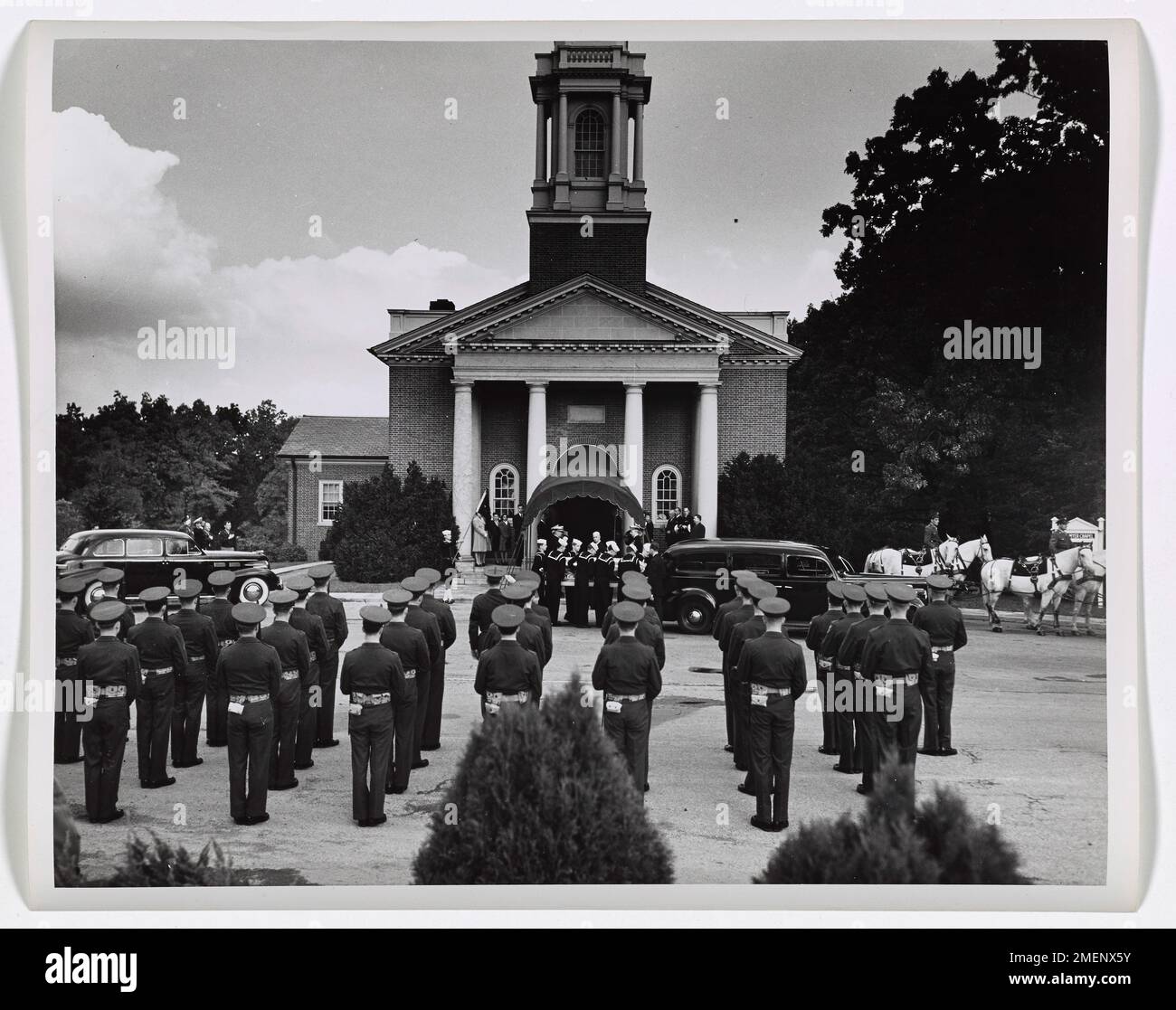 A photograph of the funeral of Admiral Russell R. Waesche, former ...