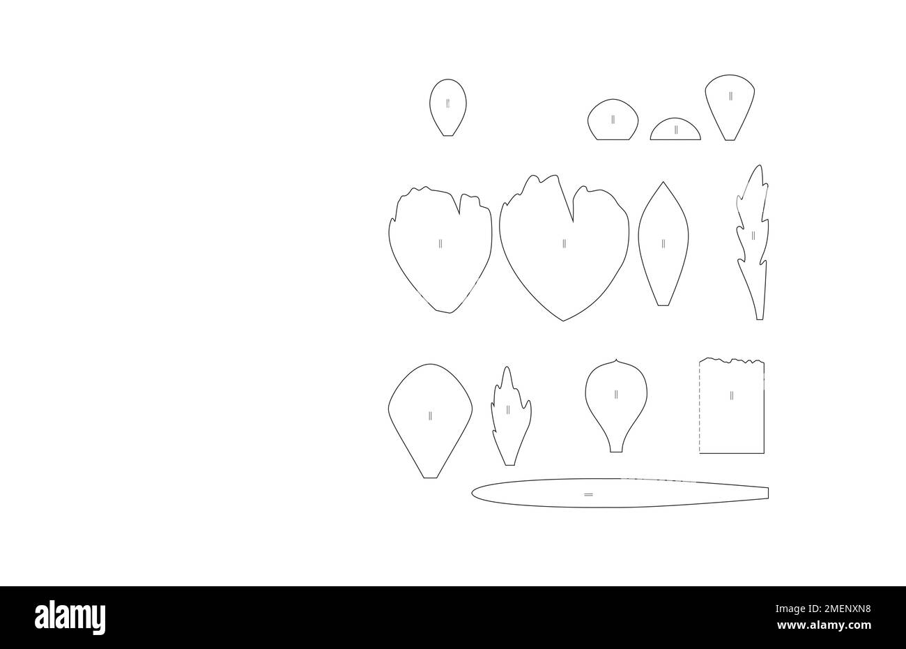 Papercraft. Project templates, Flowers Stock Photo - Alamy