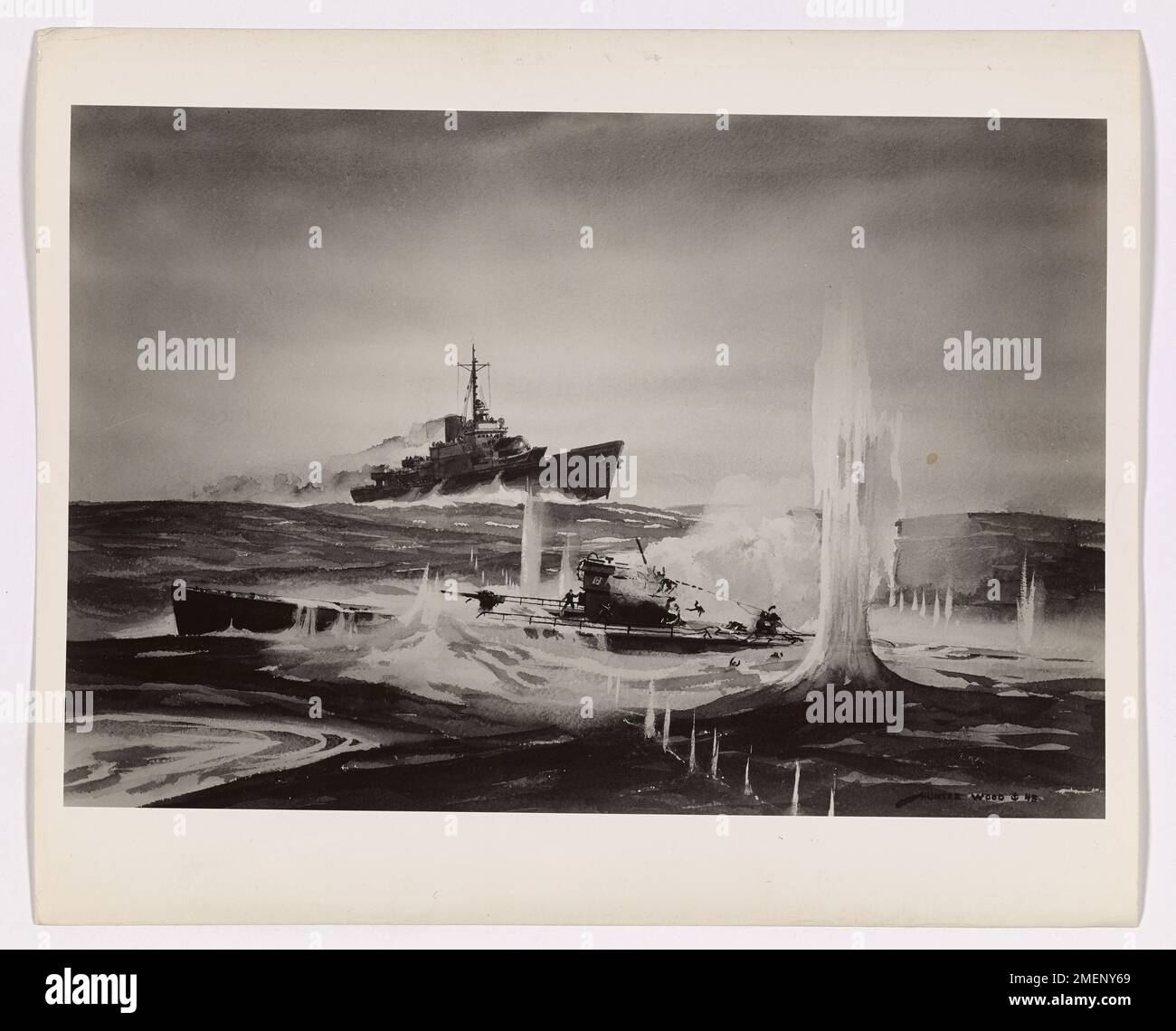 The U.S. Coast Guard cutter Spencer sinks a Nazi U-Boat with a well ...