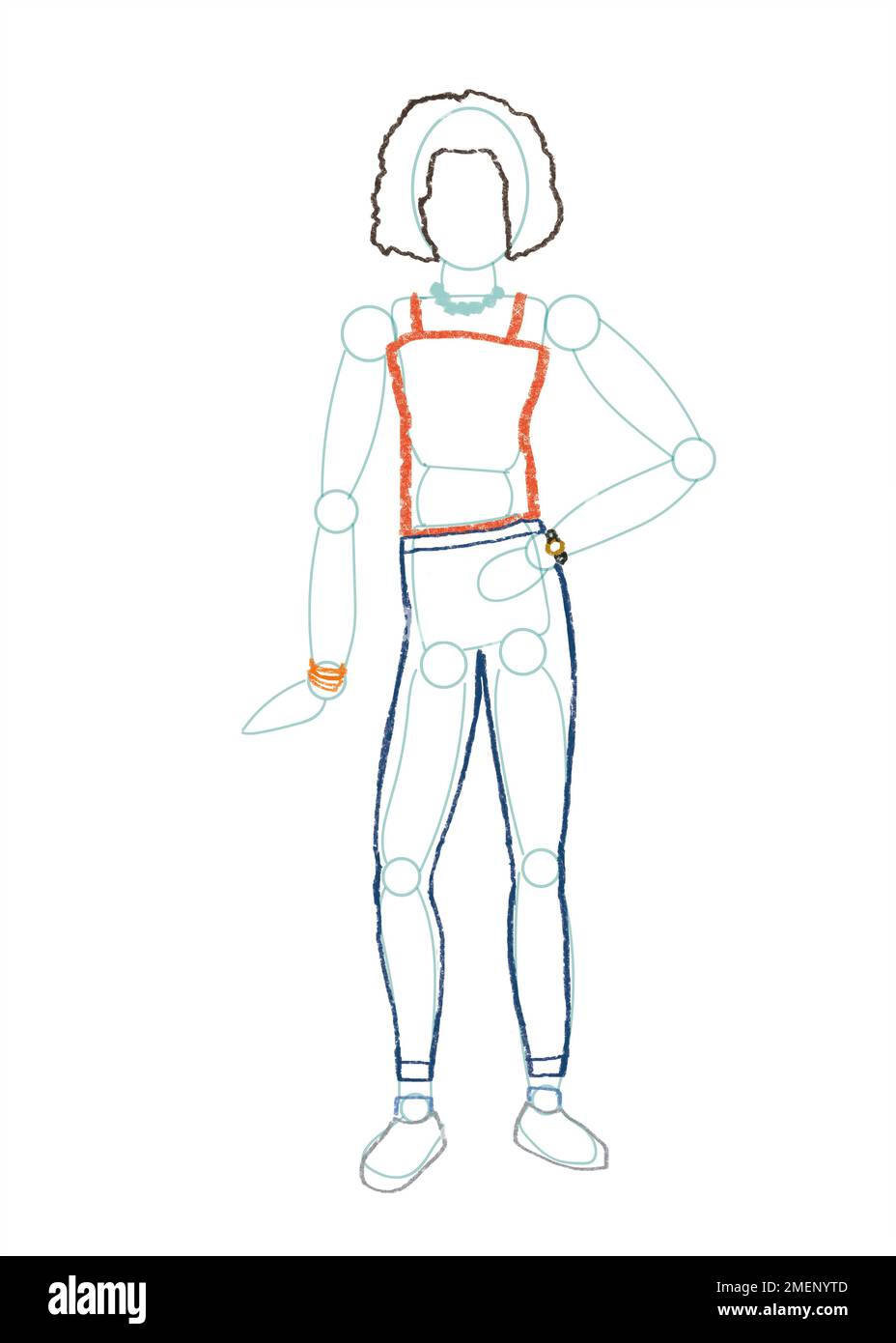 Artistic hand outline Cut Out Stock Images & Pictures - Alamy