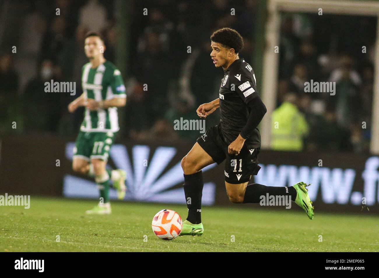 Athens, Greece. 22nd Jan, 2023. PAOK's player Taison in action during a ...