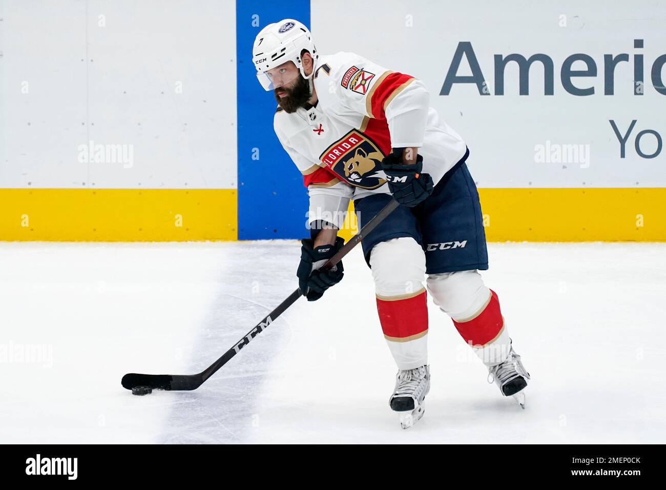Florida Panthers defenseman Radko Gudas makes a pass during an NHL ...
