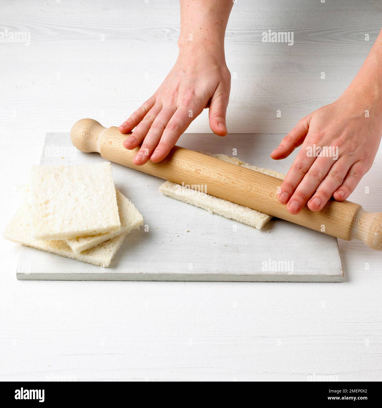 Crustless white bread hi-res stock photography and images - Alamy