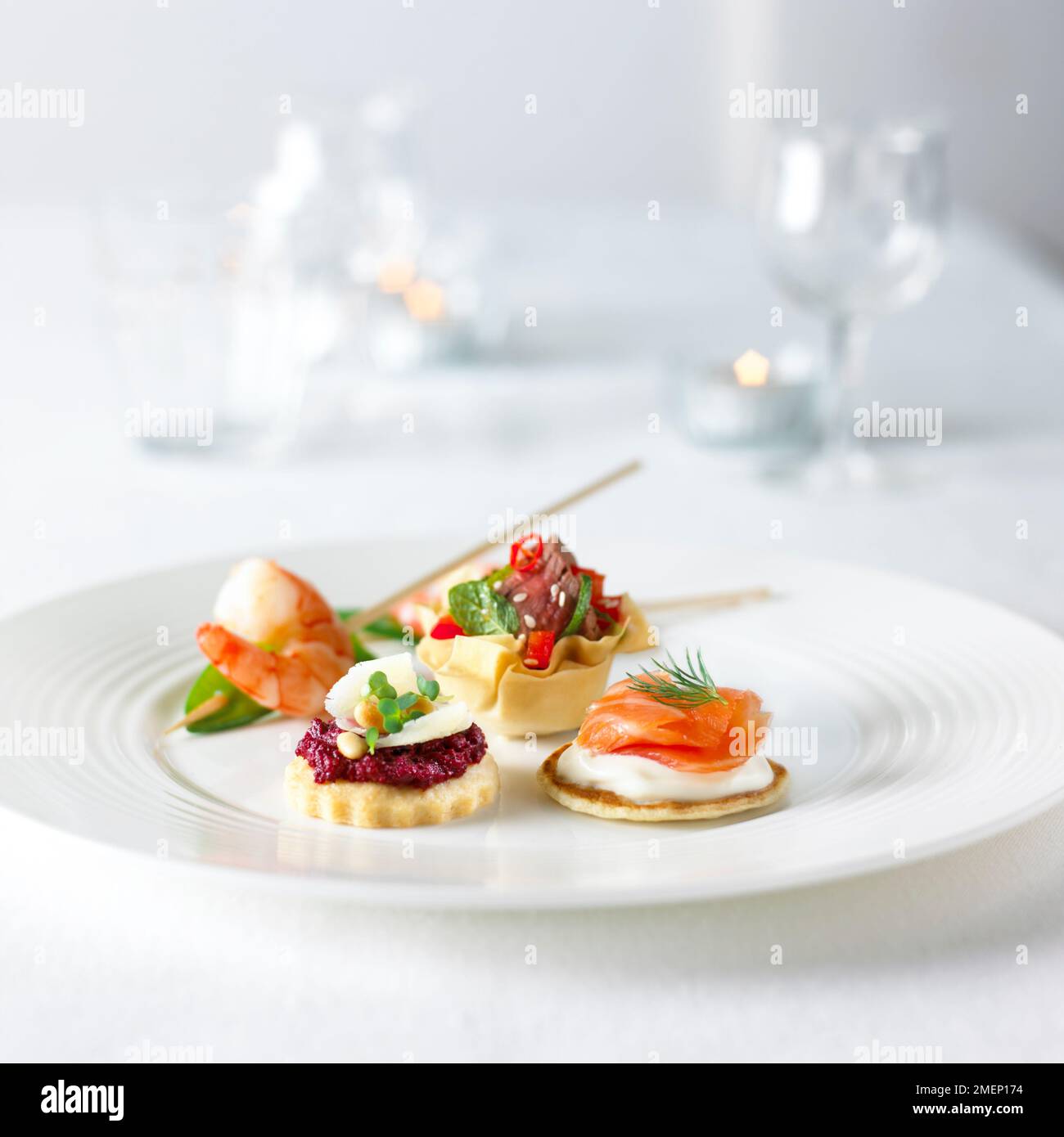 Selection of canapes Stock Photo - Alamy