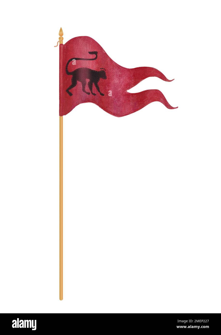 Monkey flag red Stock Photo - Alamy