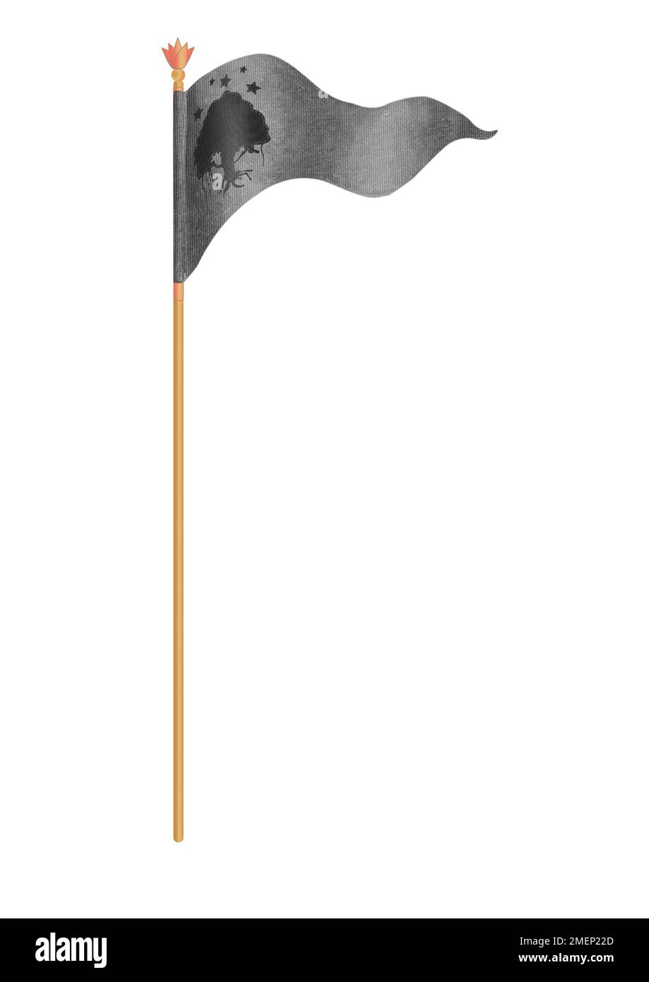 Tree flag black Stock Photo - Alamy