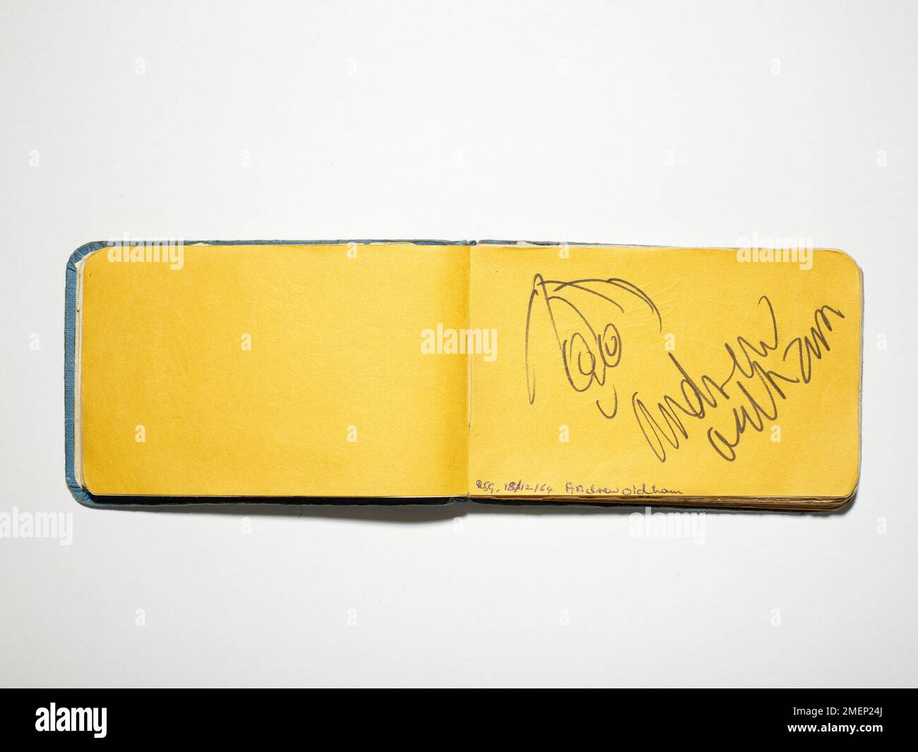 Signature in autograph book Stock Photo - Alamy