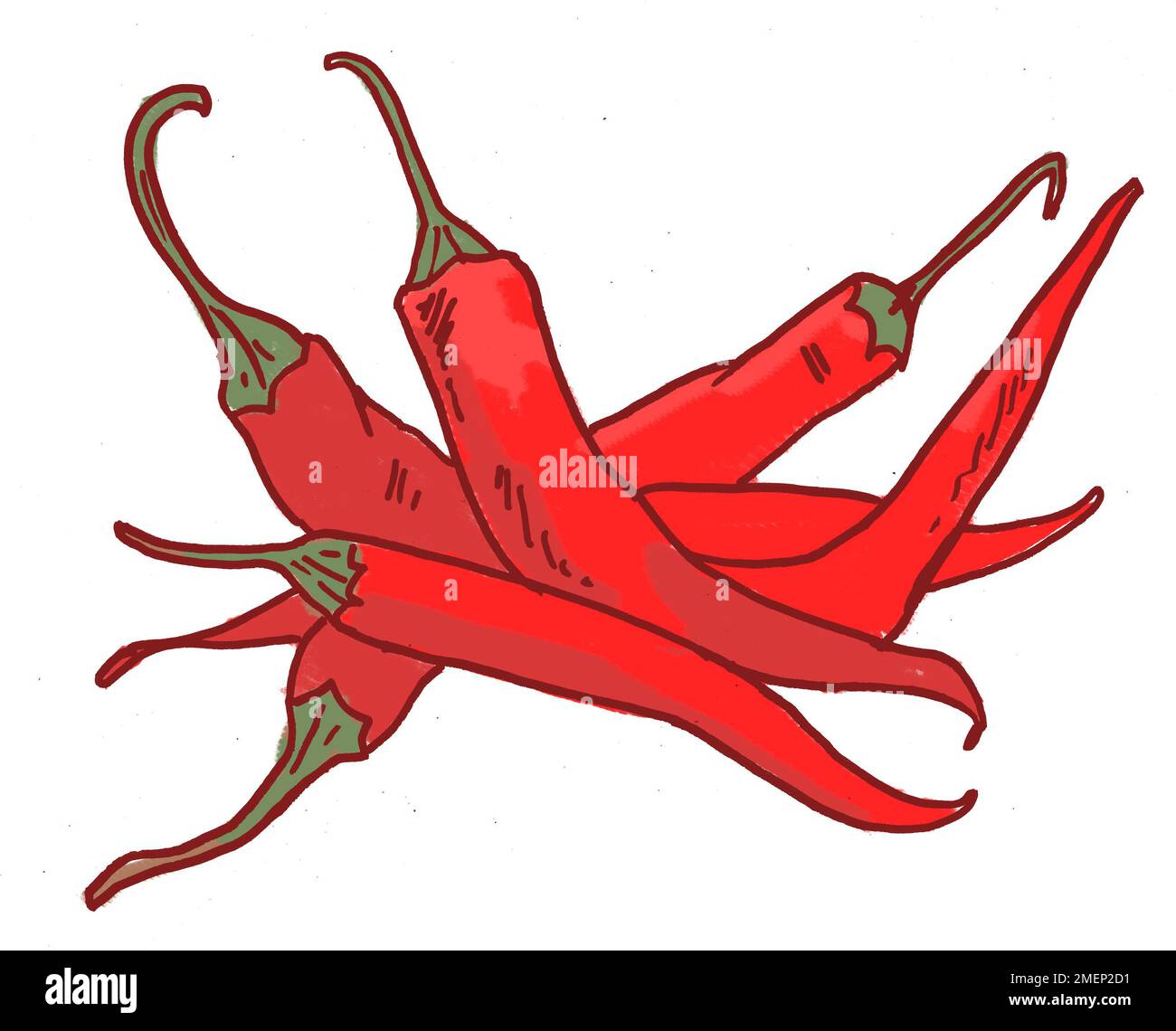Colour background chilli Cut Out Stock Images & Pictures - Alamy