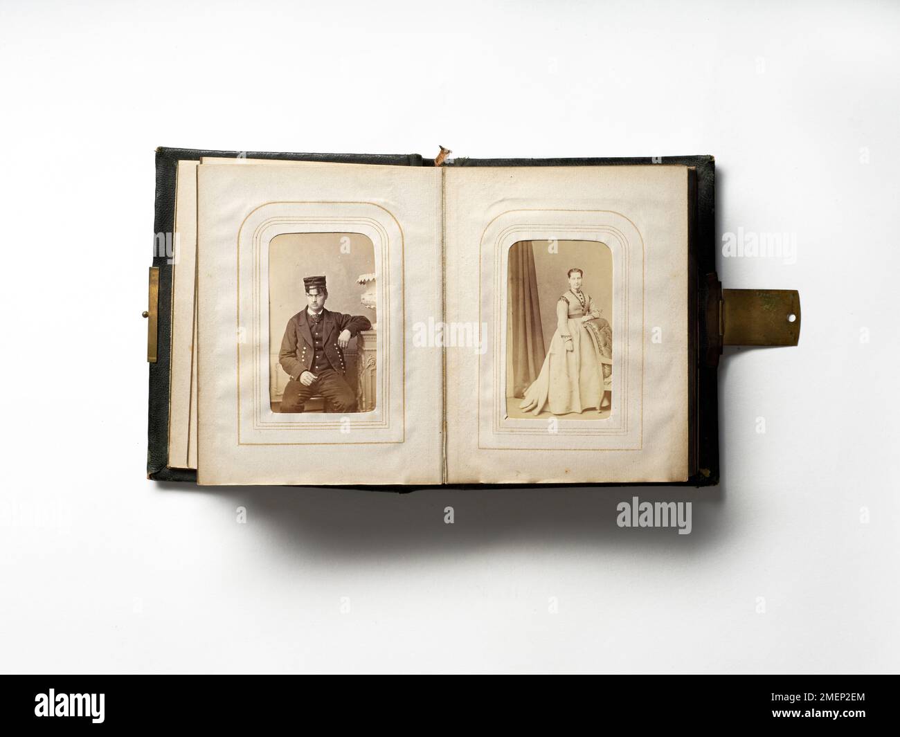 Vintage photographs in album Stock Photo - Alamy