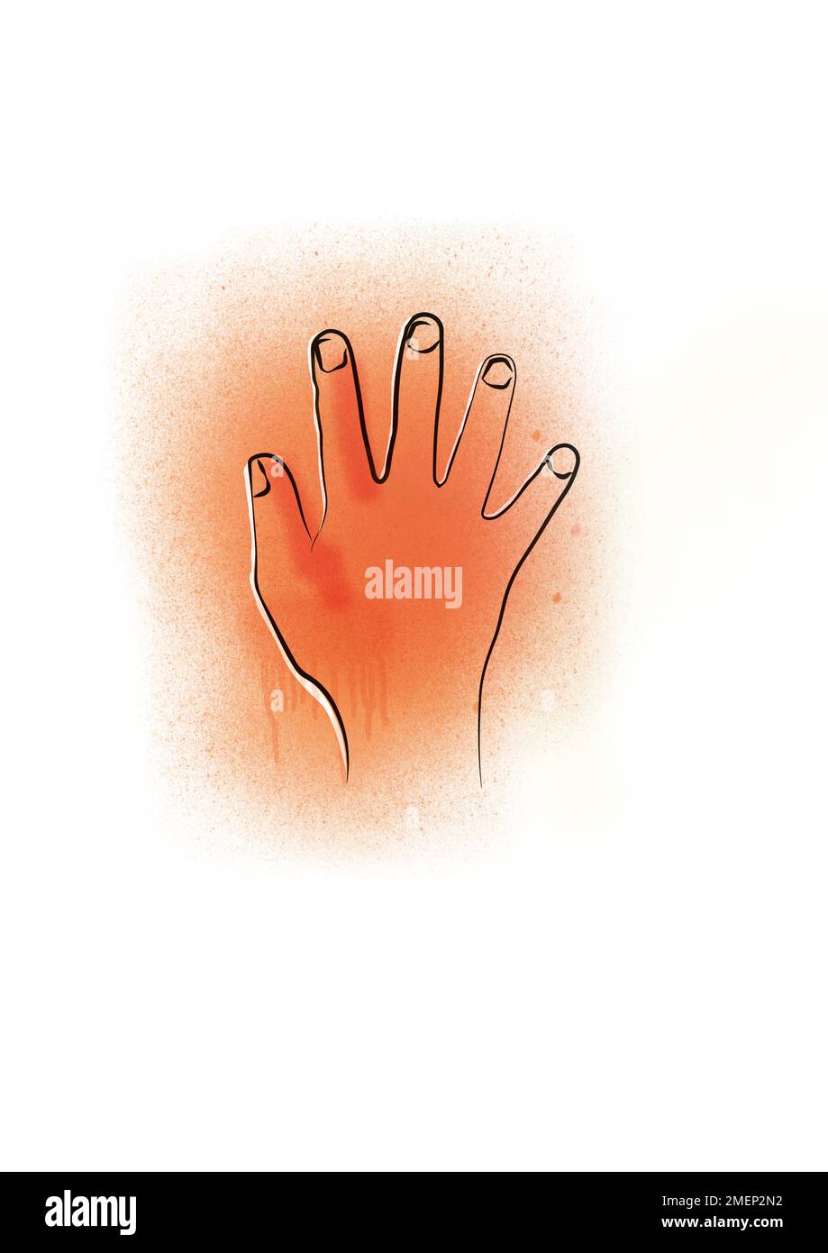 Hand spray illustration Stock Photo - Alamy