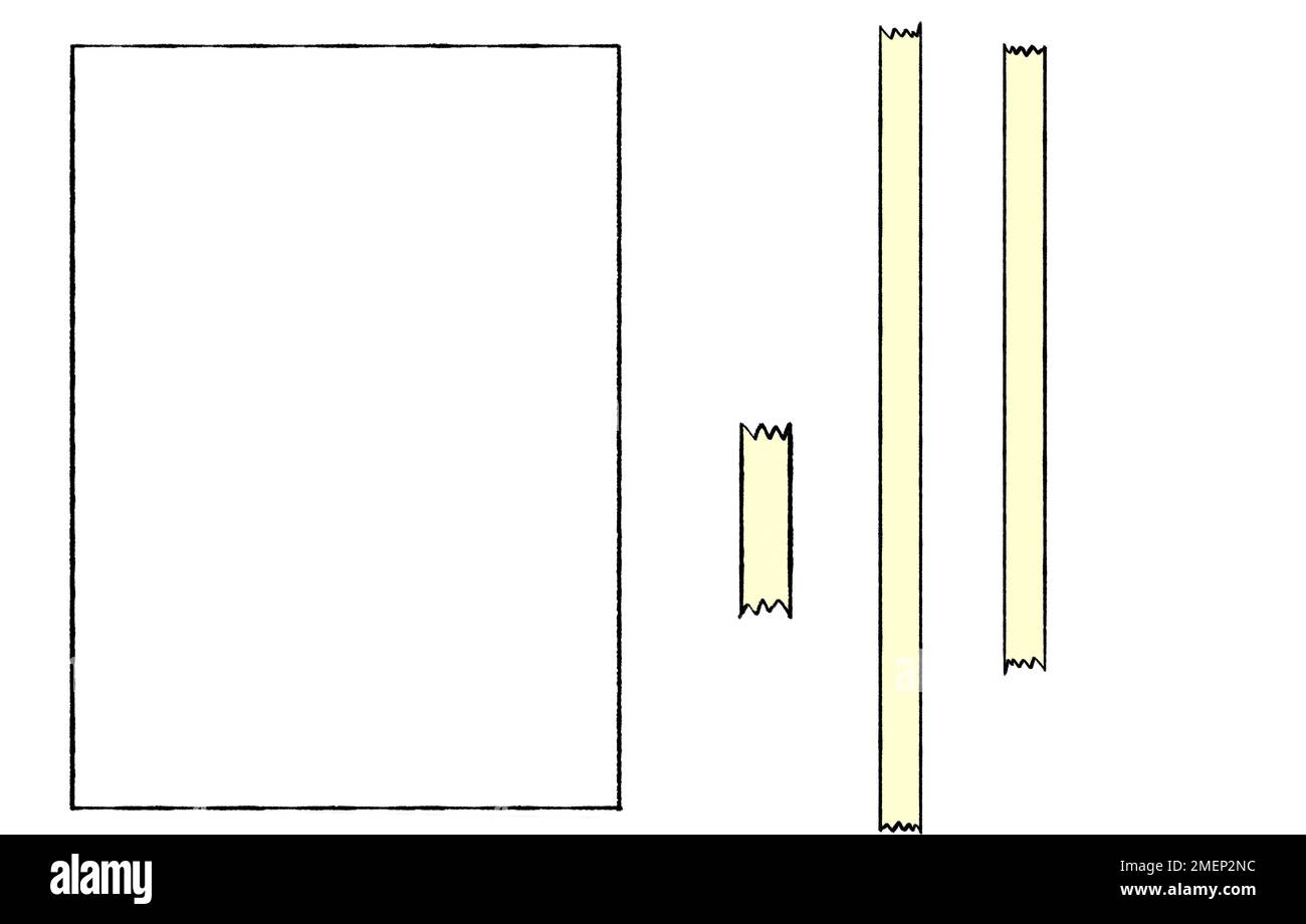 Paper and tapes illustration Stock Photo - Alamy