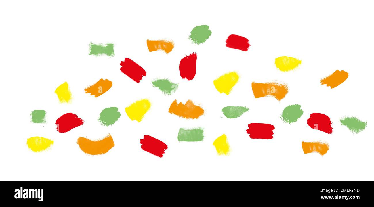 Red orange paint dots Cut Out Stock Images & Pictures - Alamy