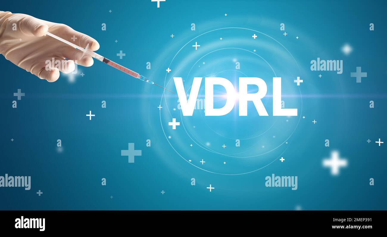 Syringe needle with virus vaccine Stock Photo - Alamy