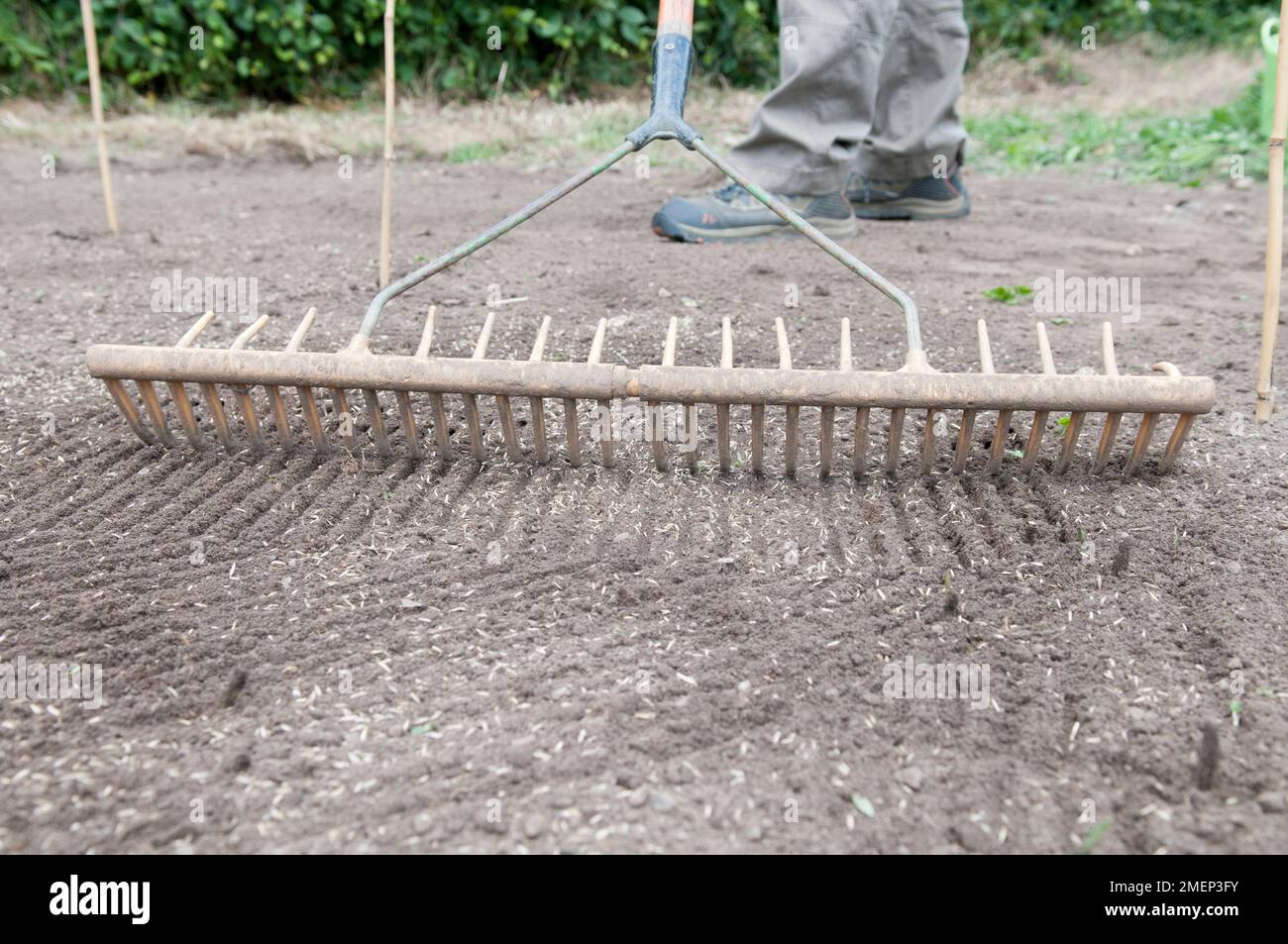 Rake lawn soil hi-res stock photography and images - Alamy