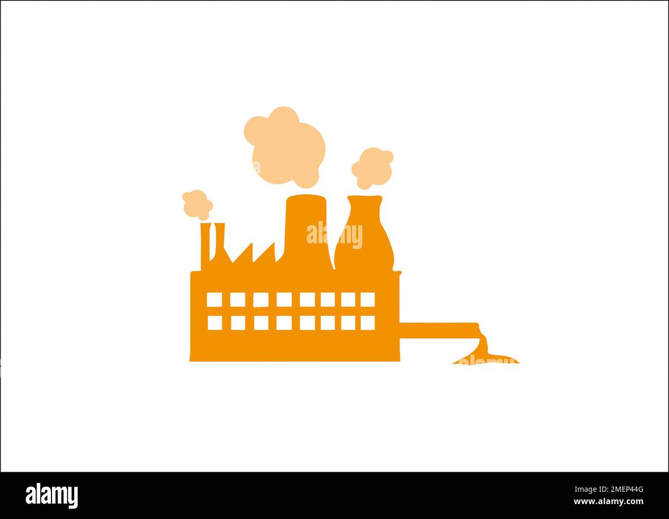 Smoke emitting from a factory chimney, polluting the atmosphere Stock ...