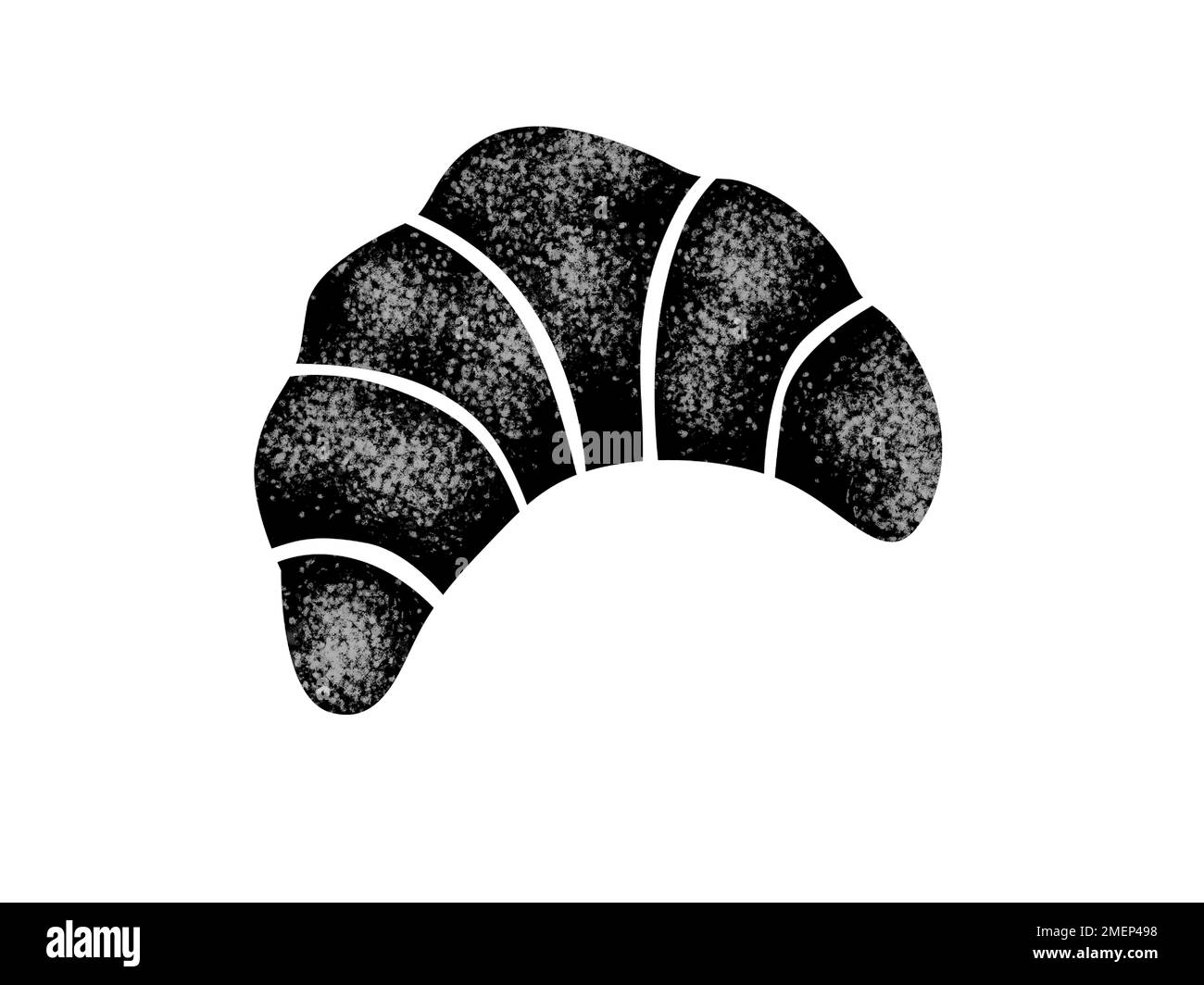 Croissant illustration Black and White Stock Photos & Images - Alamy