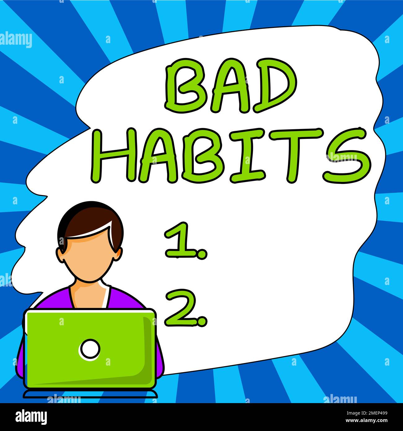 Handwriting text Bad Habits. Business overview the uncontrollable ...