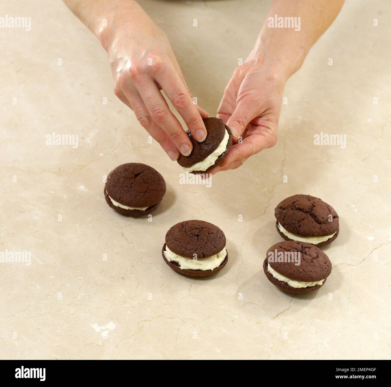 Making Whoopie Pies Stock Photo - Alamy
