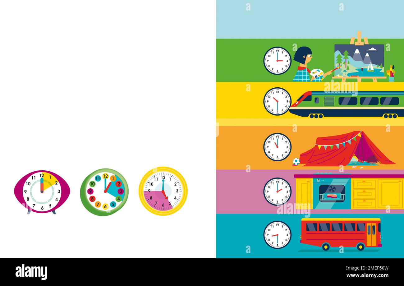 Taking Time - Spread artwork for How to Tell the Time Stock Photo - Alamy