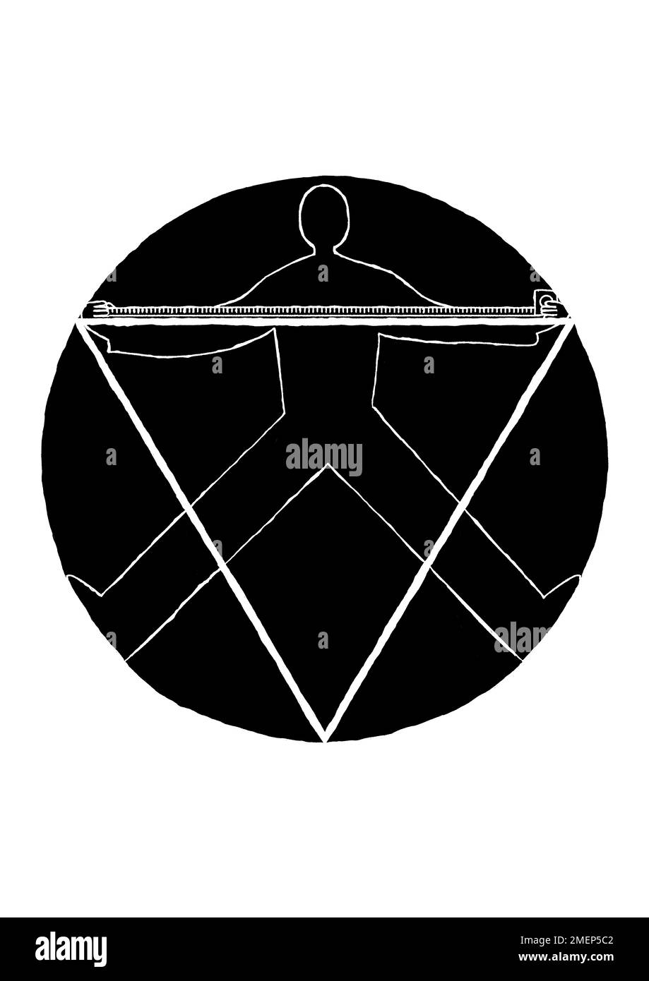 Man drawing triangle hi-res stock photography and images - Alamy