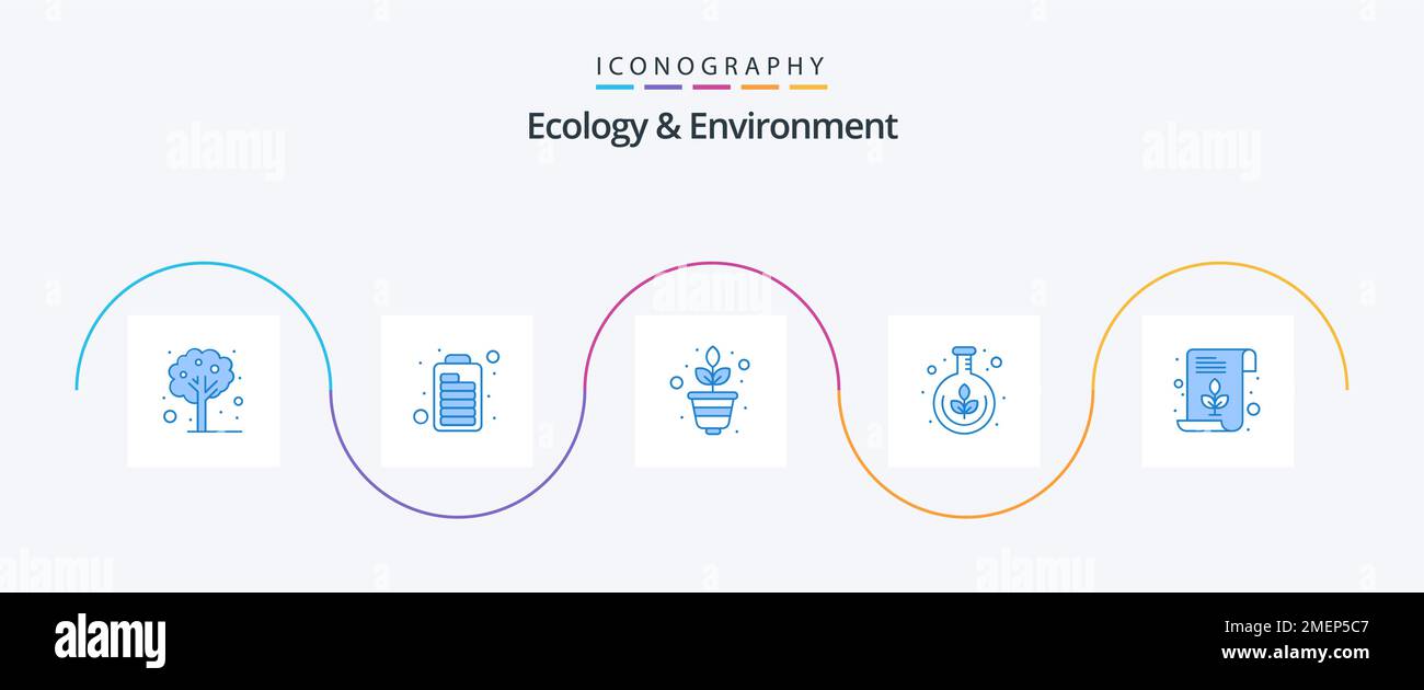 Ecology And Environment Blue 5 Icon Pack Including leaf. science ...