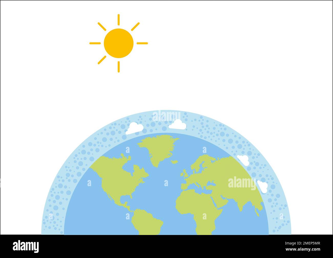 Earth and its atmosphere with the Sun above it Stock Photo - Alamy