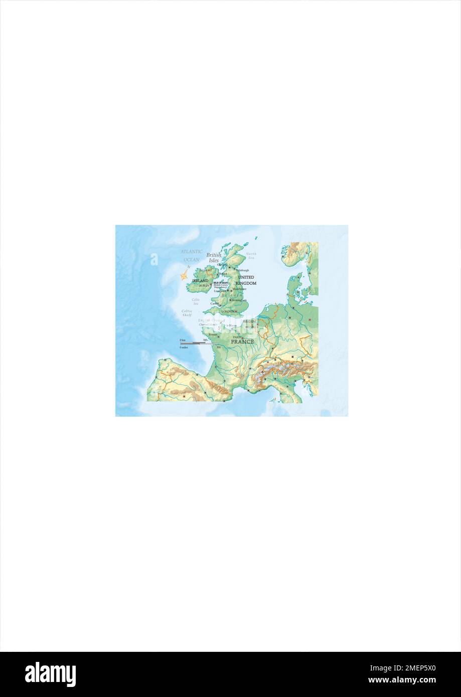 Small-scale map of the British Isles Stock Photo - Alamy